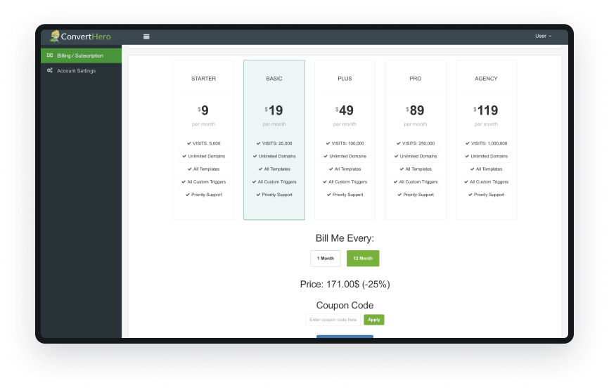 Exit-intent popup software | Converthero case study | Brocoders